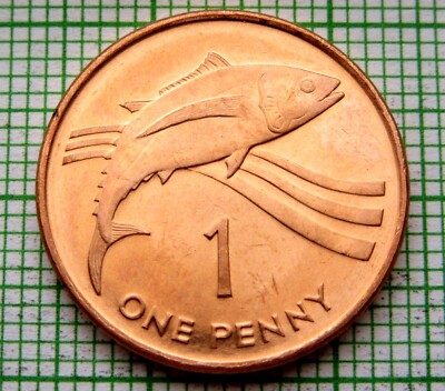 SAINT HELENA & ASCENSION 1997 1 PENNY, TUNA FISH UNC LUSTRE | eBay