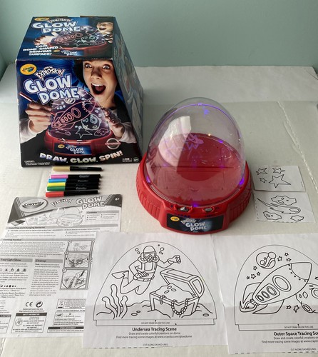 Crayola Color Explosion Glow Dome Motorized Draw Glow Spin | eBay