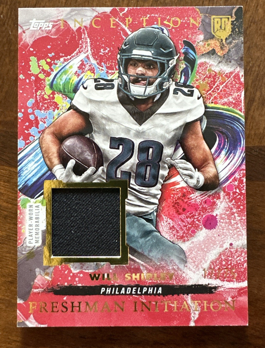 2024 Topps Inception - Freshman Initiation Will Shipley #FI-20 Red /75 ...