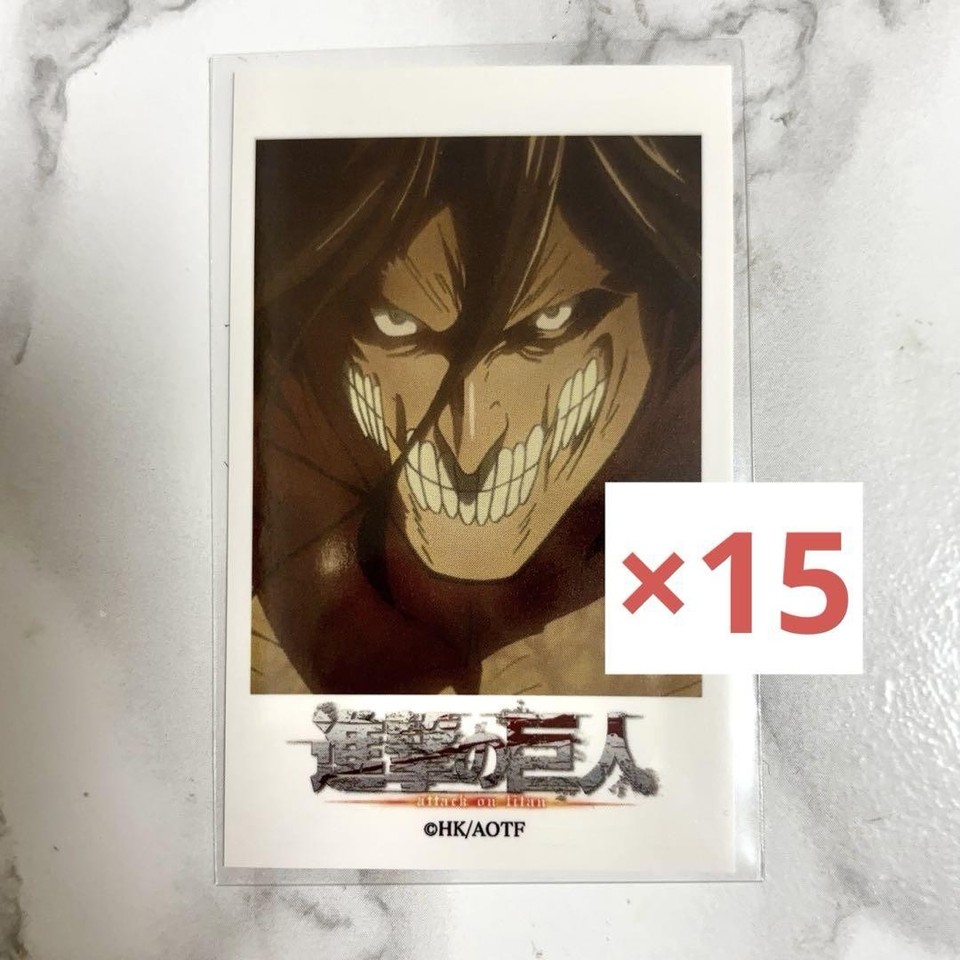 Attack on Titan Eren Jaeger 15 Cheki-style cards | eBay