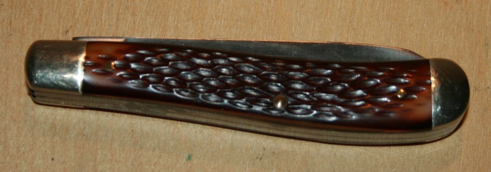 Vintage SCHRADE 293 MAHER & GROSH TRAPPERS BUDDY Bone Handle Knife ...