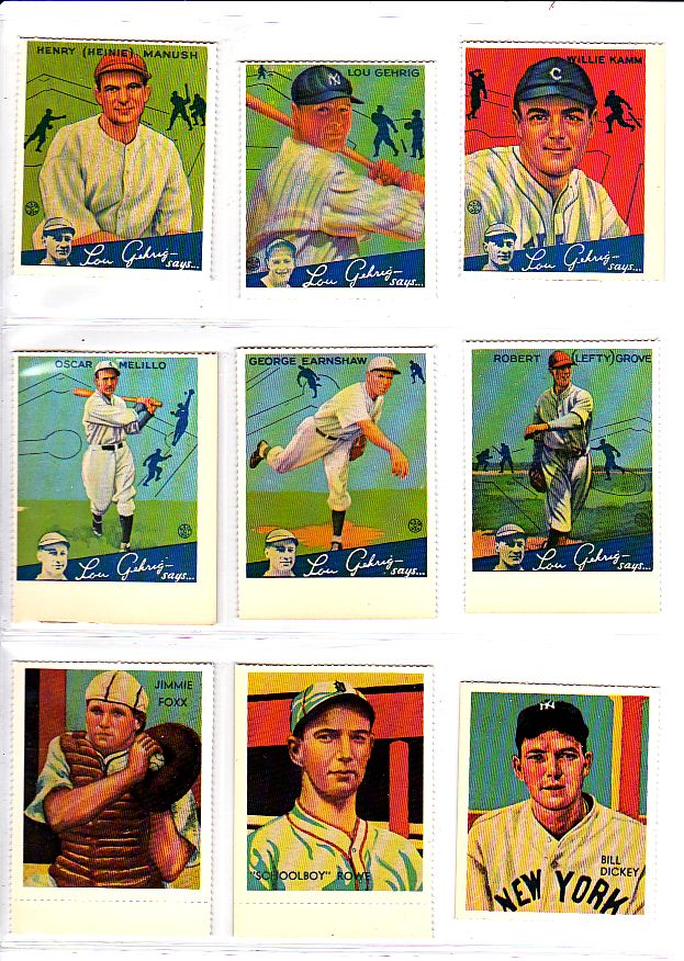 1982 DOVER BASEBALL REPRINT 1934 GOUDEY #41 GEORGE EARNSHAW WHITE SOX ...