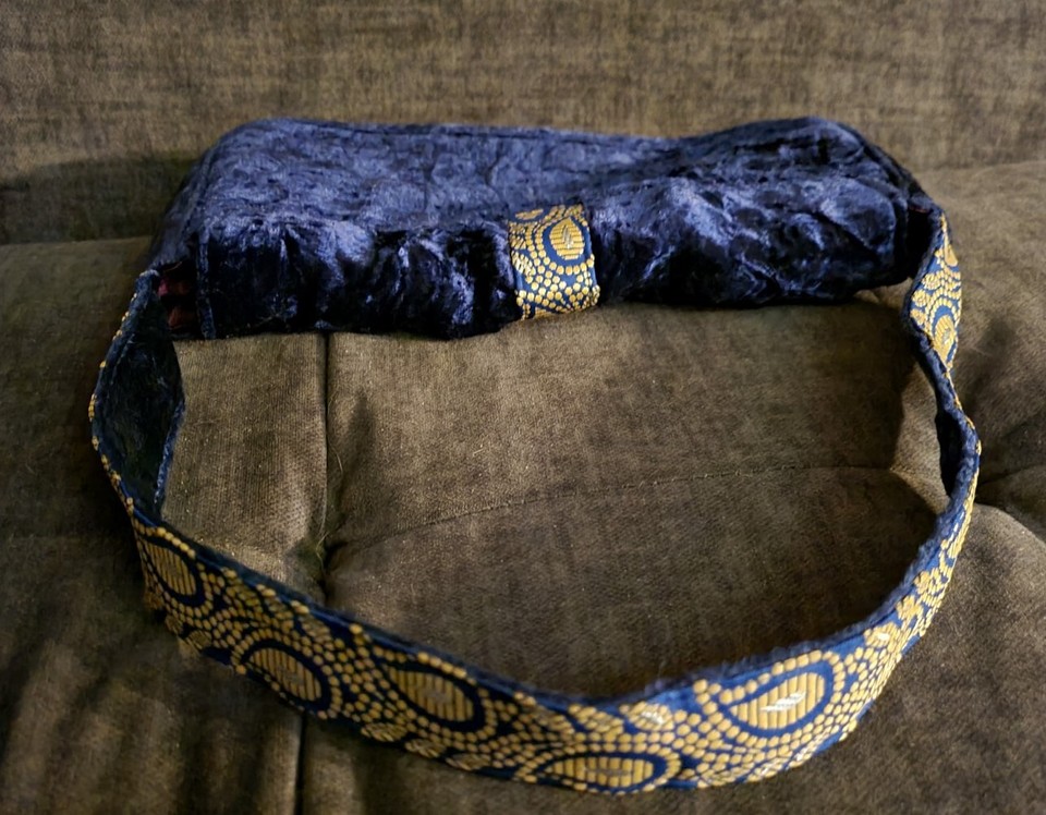 World Market Velvet Blue/Purple/Gold, Handbag Clutch Paisley Handle 🐇🆓️ ...