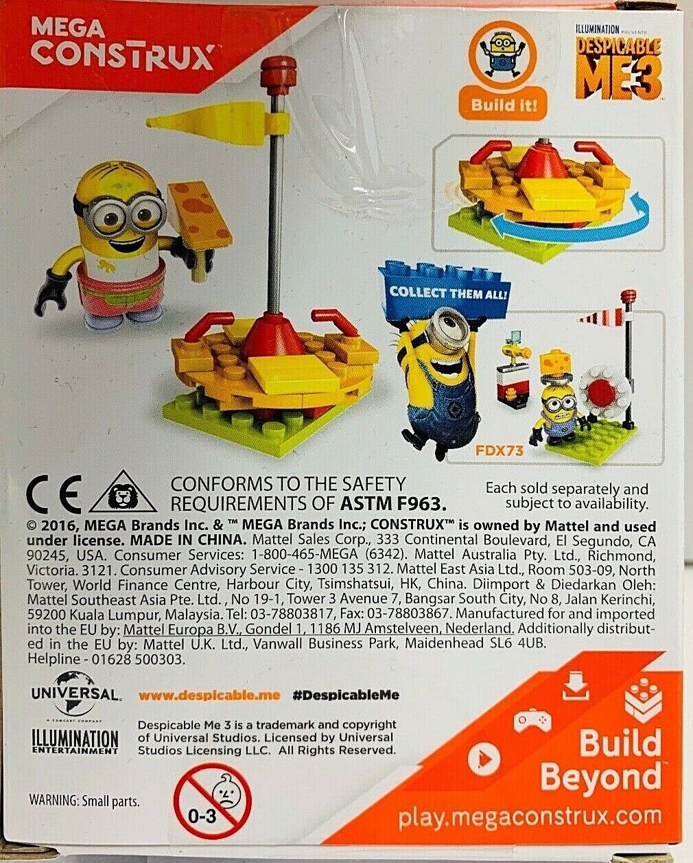 Mega Construx Despicable Me 3 Cheese Merry Go Round for sale online | eBay