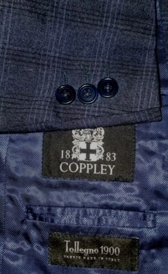 Coppley 40R Blue Gray Black Plaid 4 Season 2-vent Coat Blazer Sport ...