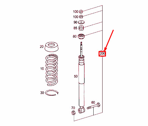 Original MERCEDES BENZ Shock Absorber Rear A2033200156 for sale online ...