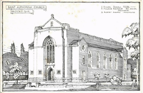 Brooks Bar, Manchester near Old Trafford. St Alphonsus Church Architect ...