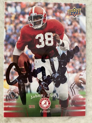 Johnny Davis signed ALABAMA CRIMSON TIDE card | eBay