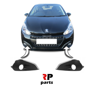 FOR PEUGEOT 208 15-18 FRONT BUMPER FOGLIGHT GRILLE WITH SILVER TRIM ...