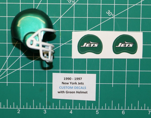 1990 - 1997 New York NY Jets *DIECUT DECALS* & Football Gumball Helmets ...