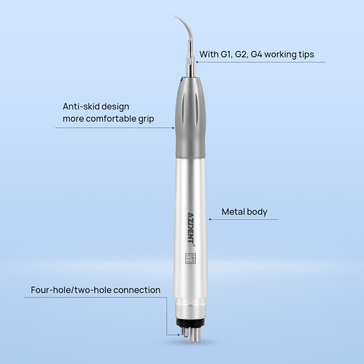 Dental Ultrasonic Air Perio Scaler Handpiece Hygienist 2 & 4-Holes With ...