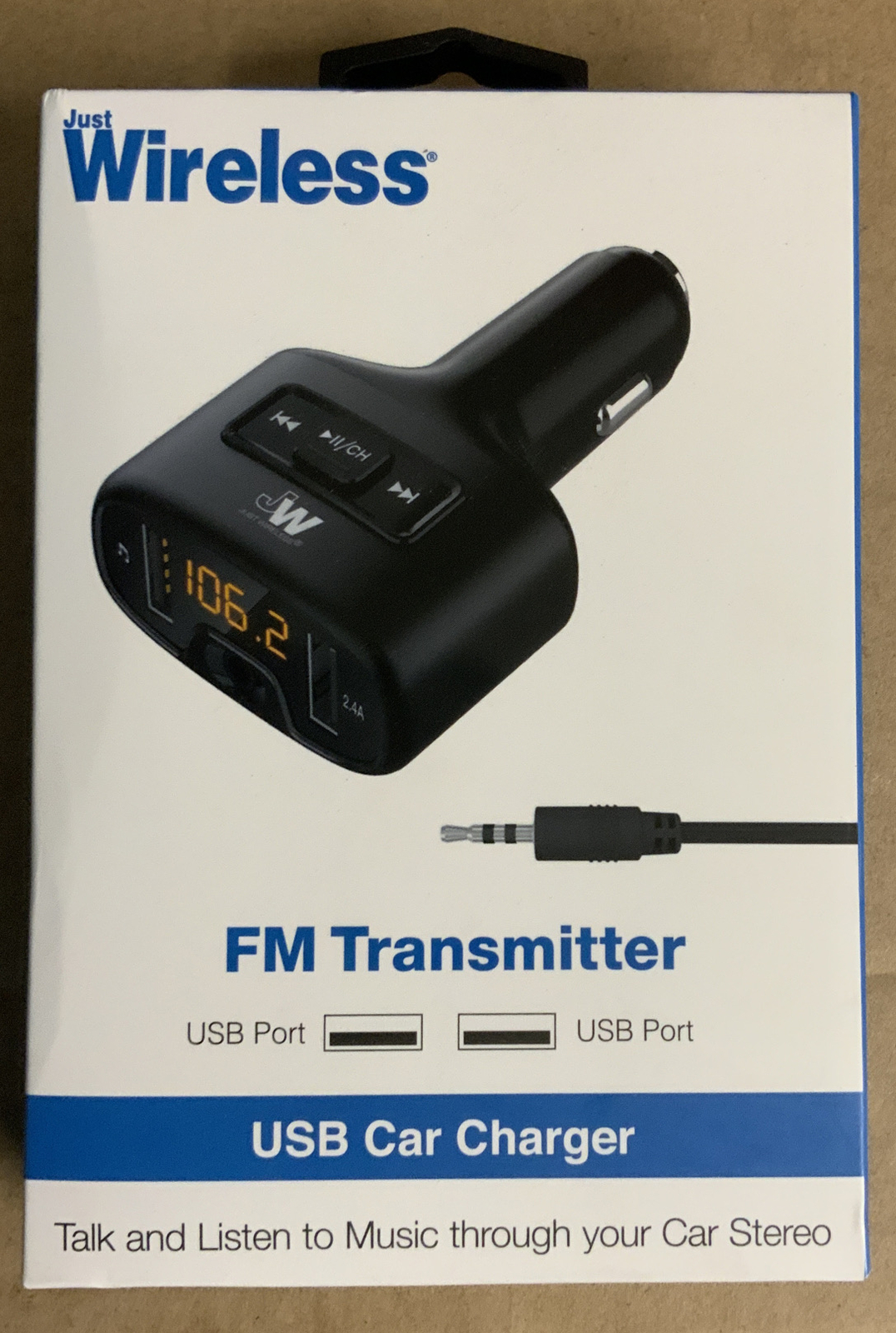 Just Wireless FM Transmitter & Dial Port USB Car Charger- Black- | eBay