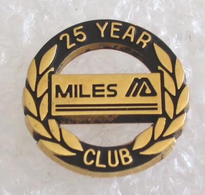 Vintage Miles Laboratories (Bayer) 25 Year Club Employee Service Award ...