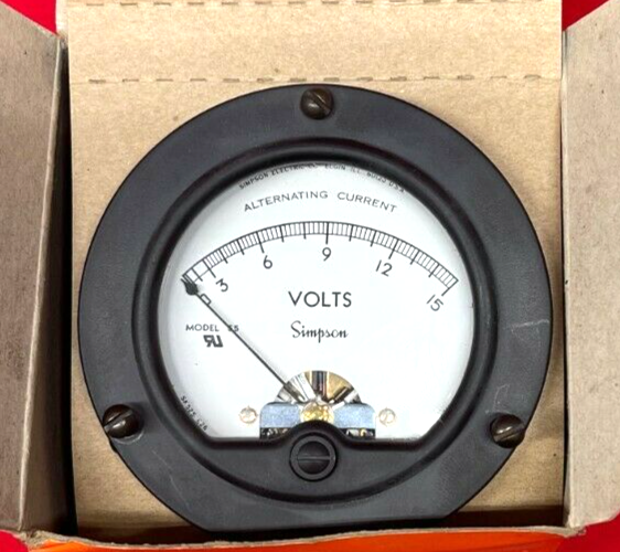 SIMPSON 08430 VOLTMETER ROUND ANALOG PADNEL METER MODEL 55 | eBay