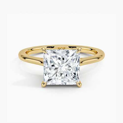 2 Ct Princess Cut Lab Grown Diamond Solitaire Engagement Ring 14k ...