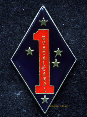 1ST MARINE DIVISION LAPEL HAT PIN LOGO US MARINES MAR DIV CAMP ...