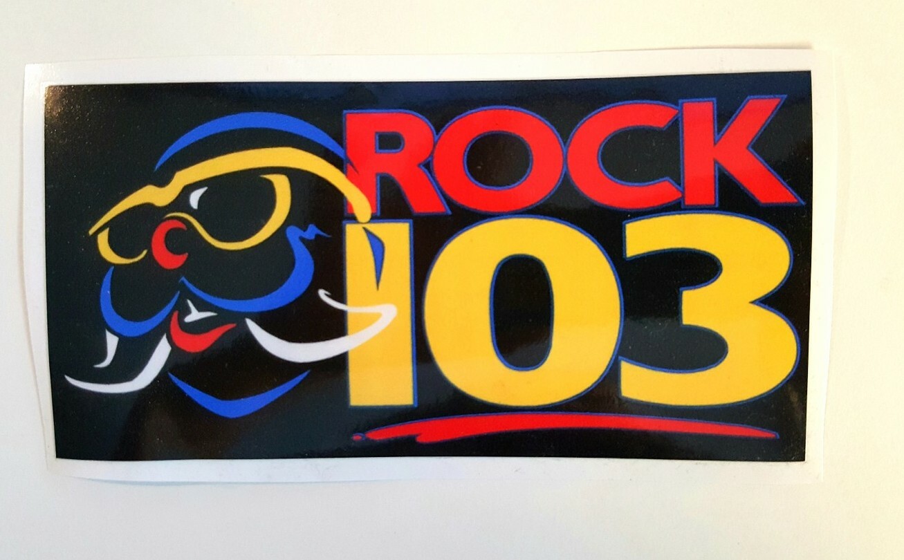 Rock 103 sticker decal hot rod ratrod vintage look car truck drag race ...