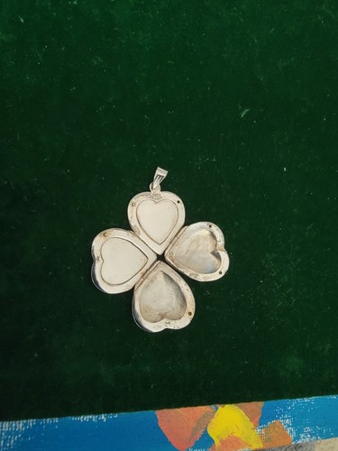 Vintage Sterling Silver 925 Engraved Heart 4 Way Locket Pendant 6.5 ...
