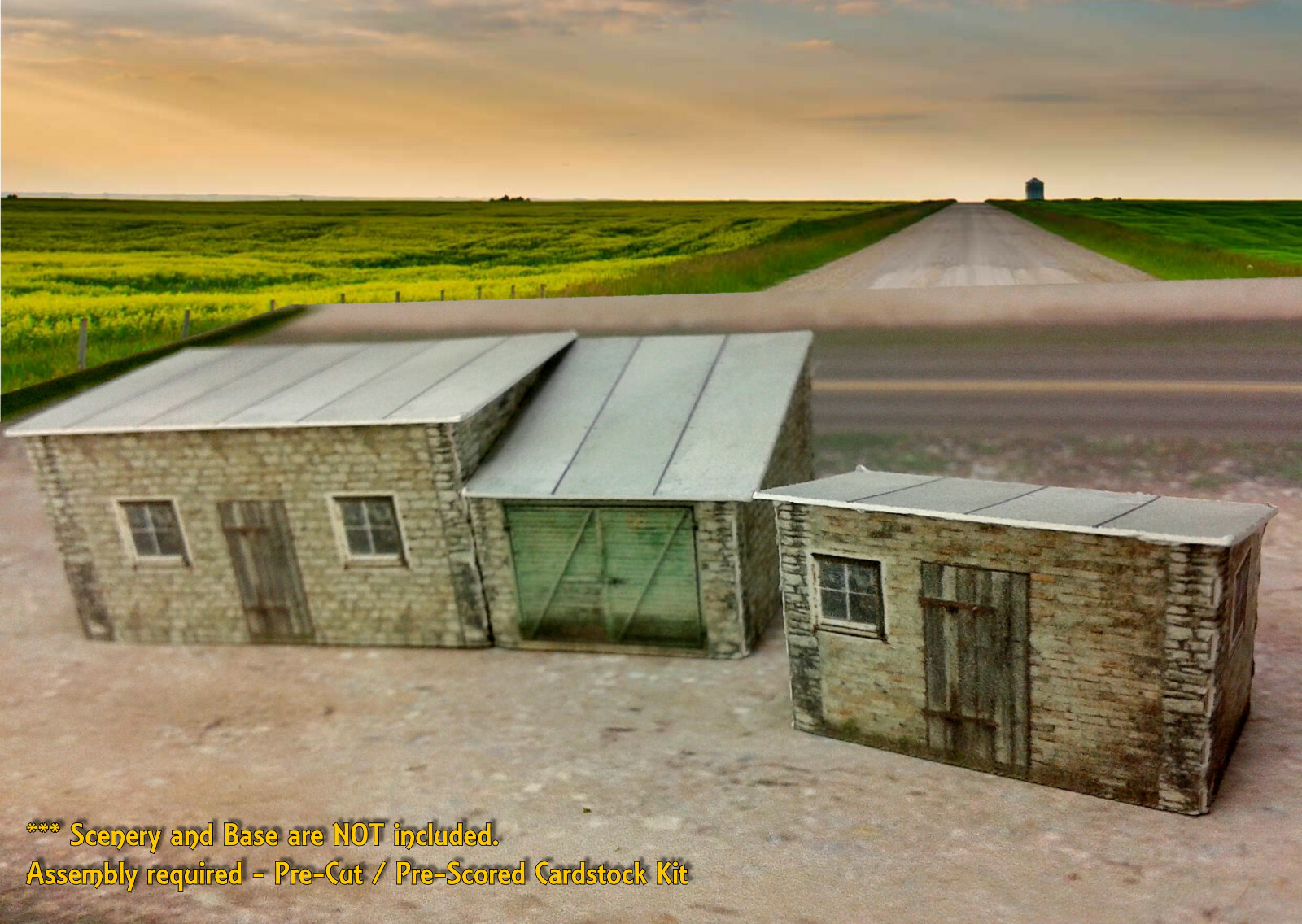 N Scale Buildings - (8) Trackside Sheds Cardstock kit set TS1N | eBay