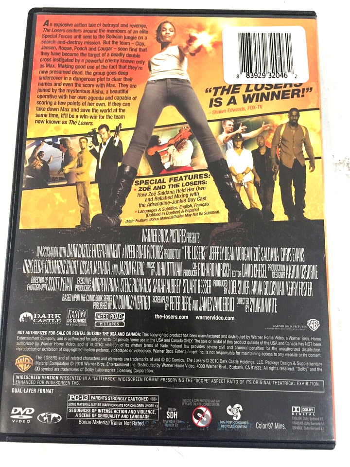 The Losers DVD Ships Free Same Day With Tracking | eBay