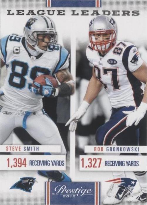 2012 Playoff Prestige - League Leaders Rob Gronkowski, Steve Smith #11 ...