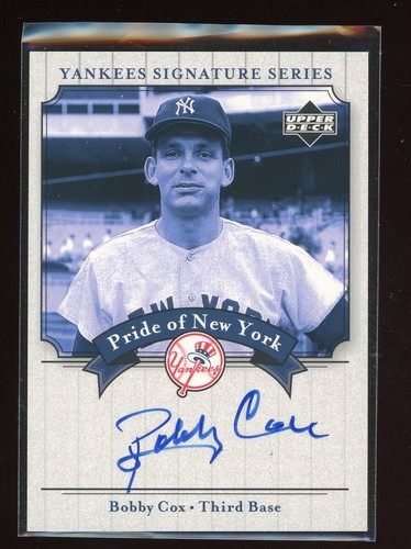 2003 Upper Deck BOBBY COX Signed Card Autograph auto BRAVES ON CARD ...