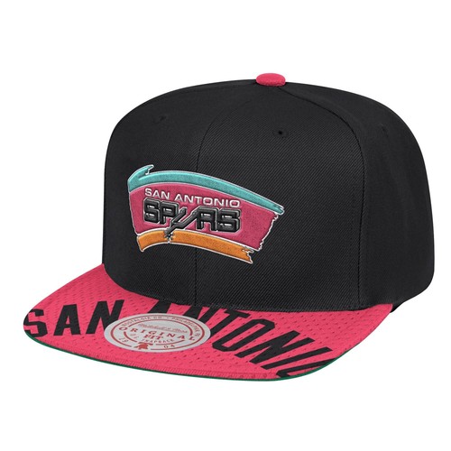Mitchell & Ness NBA San Antonio Spurs Black/Red Snapshot HWC Snapback ...