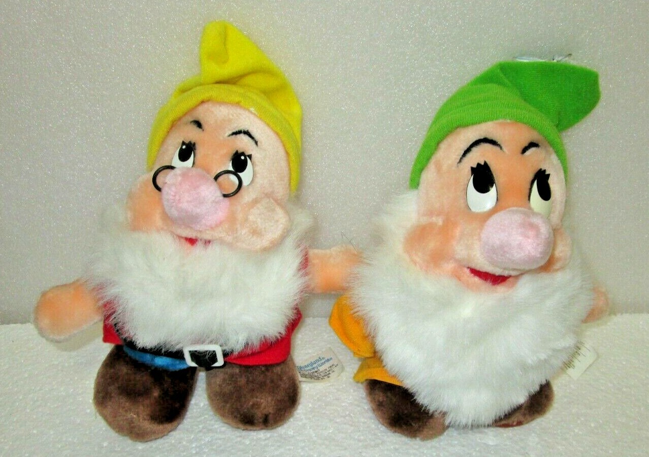 DISNEYLAND SNOW WHITE & THE SEVEN DWARFS DOC & DOPEY 10" PLUSH WALT ...