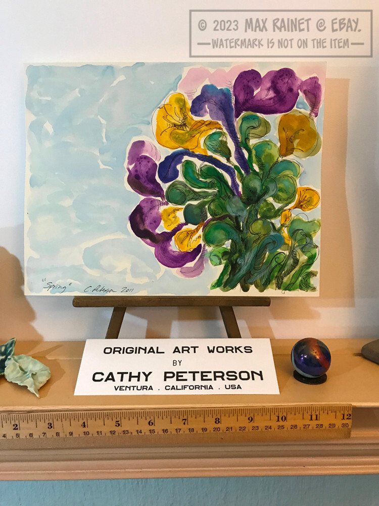 Spring Blooming 2011 Cathy Peterson * Original Watercolor Painting w ...
