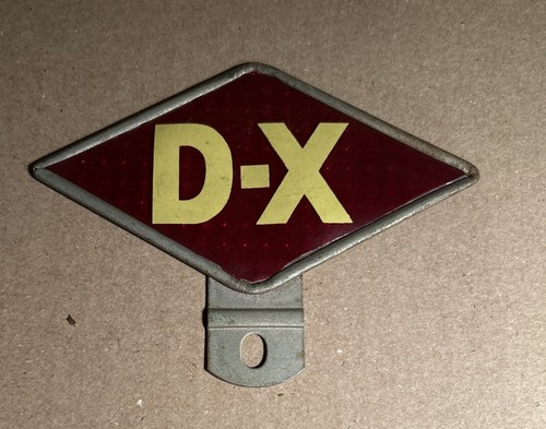 Vintage Reflective DX Gasoline Tag Sign Antique Gas Oil Topper Auto ...