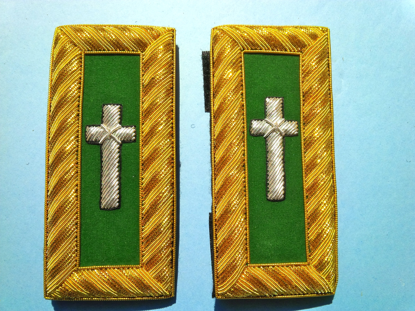 Commander Shoulder Straps Golden Bullion And Silver Templar | eBay