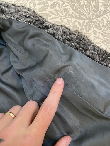 Vintage Persian Curly Lambs Wool Fur Coat Women’s Size Large 23x26.5 ...