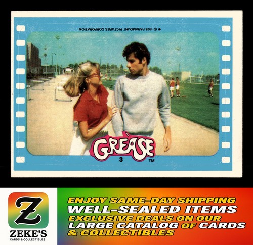1978 Topps Grease #3 Danny Zuko - A Track Star? Stickers | eBay