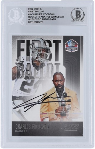 Charles Woodson Oakland Raiders Signed 2022 Panini Score #FB-CW Beckett ...