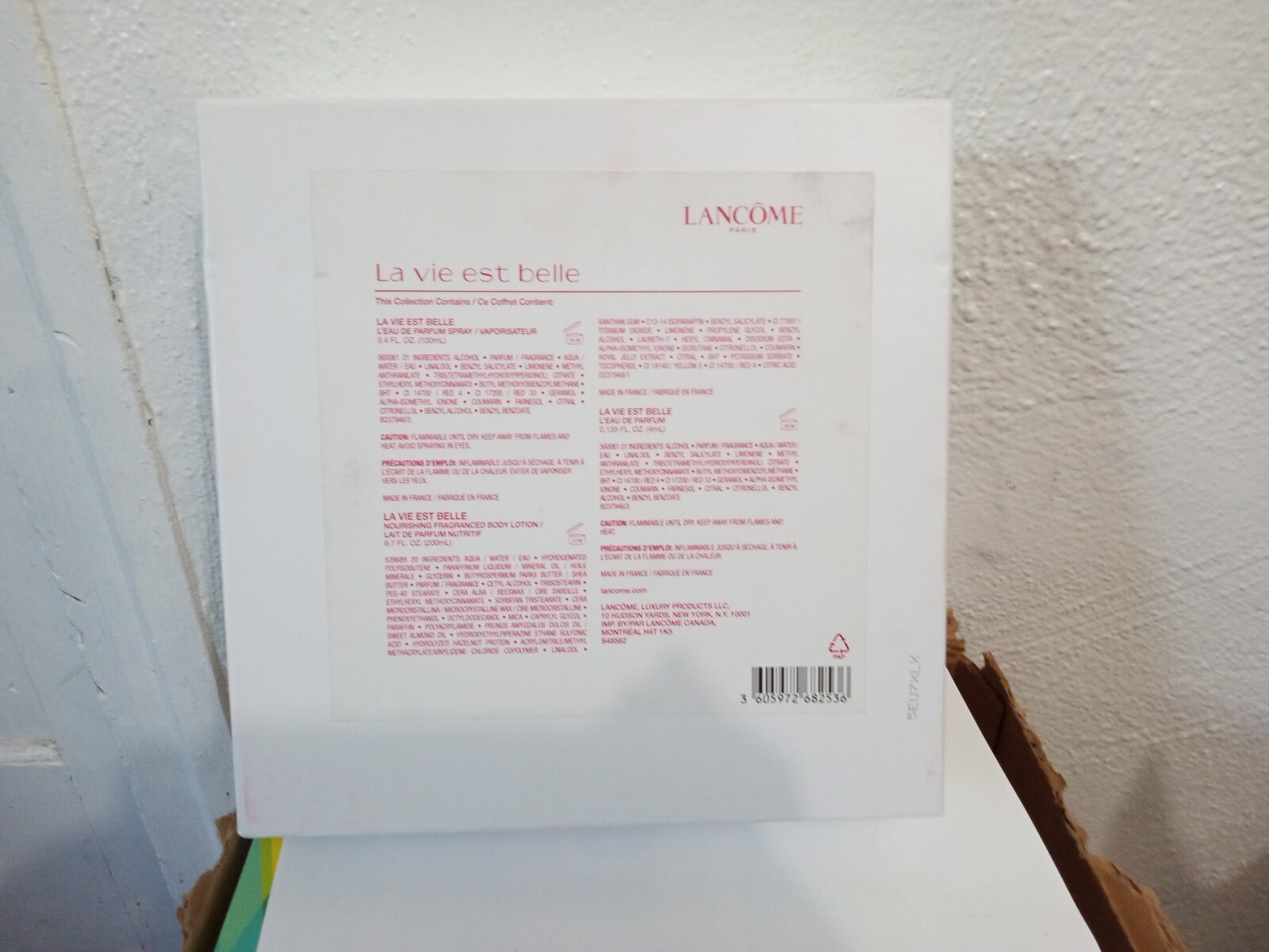 LANCOME LA VIE EST BELLE 3PC SET 3.4 OZ EDP+ 6.7 OZ B/LOTION+ 0.13 OZ ...