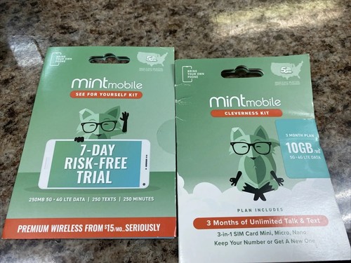 Mint Mobile Sim Cards 3 Month 10GB Unlimited Talk & Text + 7 Day ...