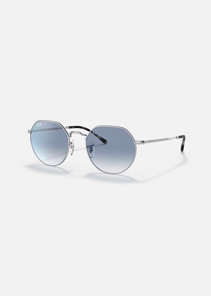 Brand New Ray-Ban Jack Sunglasses Hexagonal RB3565 003 / 3F Silver blue ...