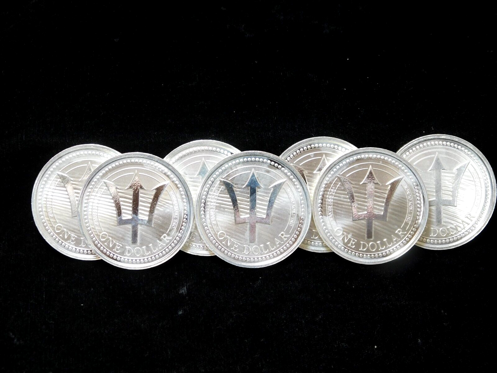 Lot of 7x 2020 Barbados Trident 1 oz Silver .999 Silver Coins | eBay