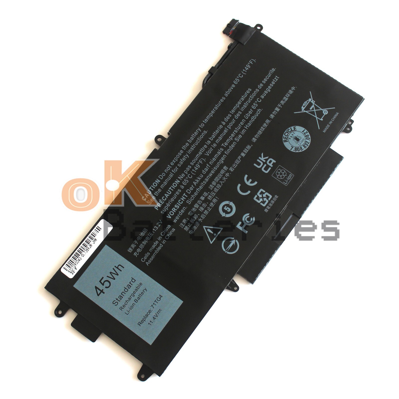 71TG4 K5XWW 11.4V 45Wh Battery for Dell Latitude 5289 7390 7389 P29S 2 ...