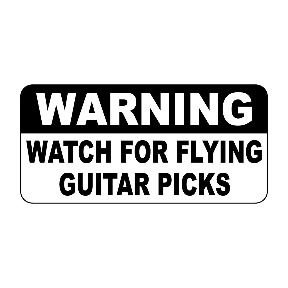 Warning Watch For Flying Guitar Picks Vintage Style Metal Sign - 8 X 12 ...