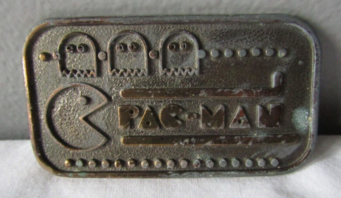 Vintage Lee Jeans 1980 Pac Man Child Size Belt Buckle - Gem