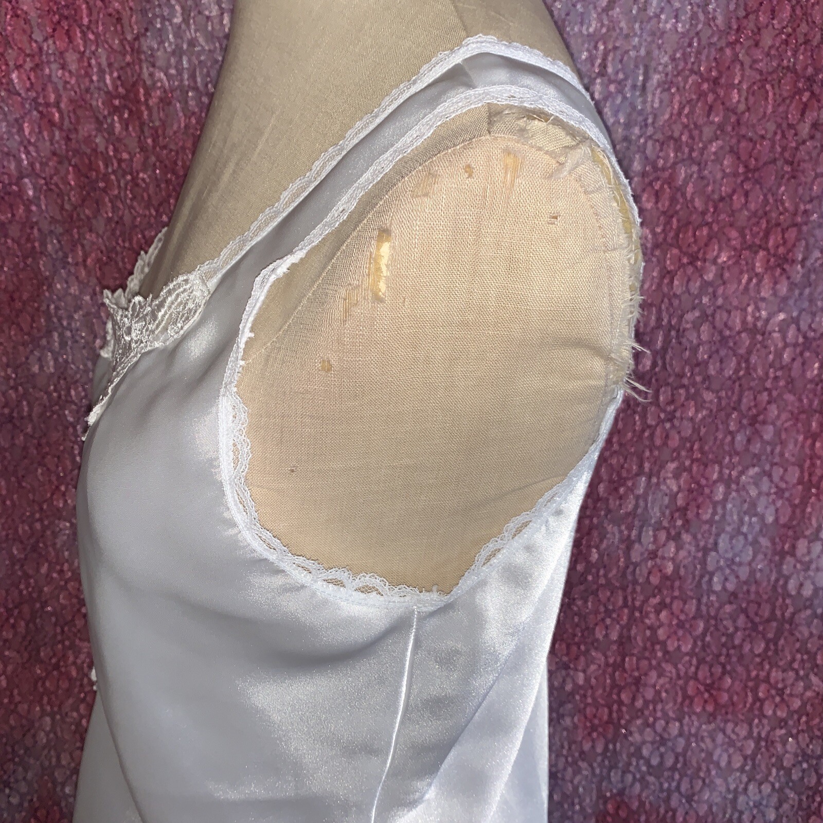 Vintage Honors Intimates Bias Cut Liquid Satin White … - Gem