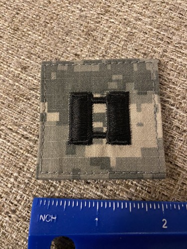 US Army Captain CPT O-3 Rank ACU Hook / Loop Pattern Military Patch ...
