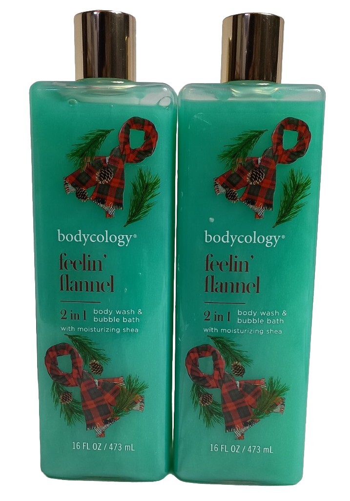 2X Bodycology Feelin Flannel 2 In 1 Body Wash & Bubble Bath 16 Oz. Each ...