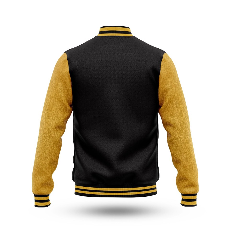 Bomber Jacket With Original Leather Sleeves & Wool Body, American ...