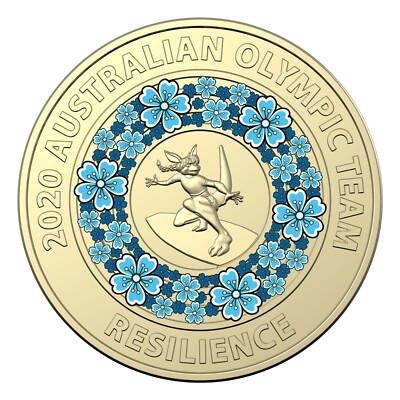 Australia 2020 Tokyo Olympics $2 Blue UNC Coin- Surfing Roo Loose in ...