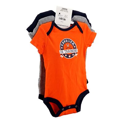 NCAA Virginia Cavaliers Baby Bodysuits (3 Pack, 3/6 Months) Short ...
