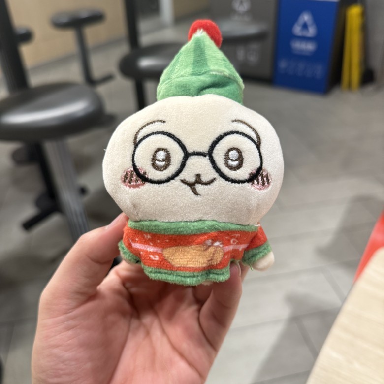 Chiikawa Hachiware Christmas Snowman Plush Keychain With Soft Pp Cotton ...