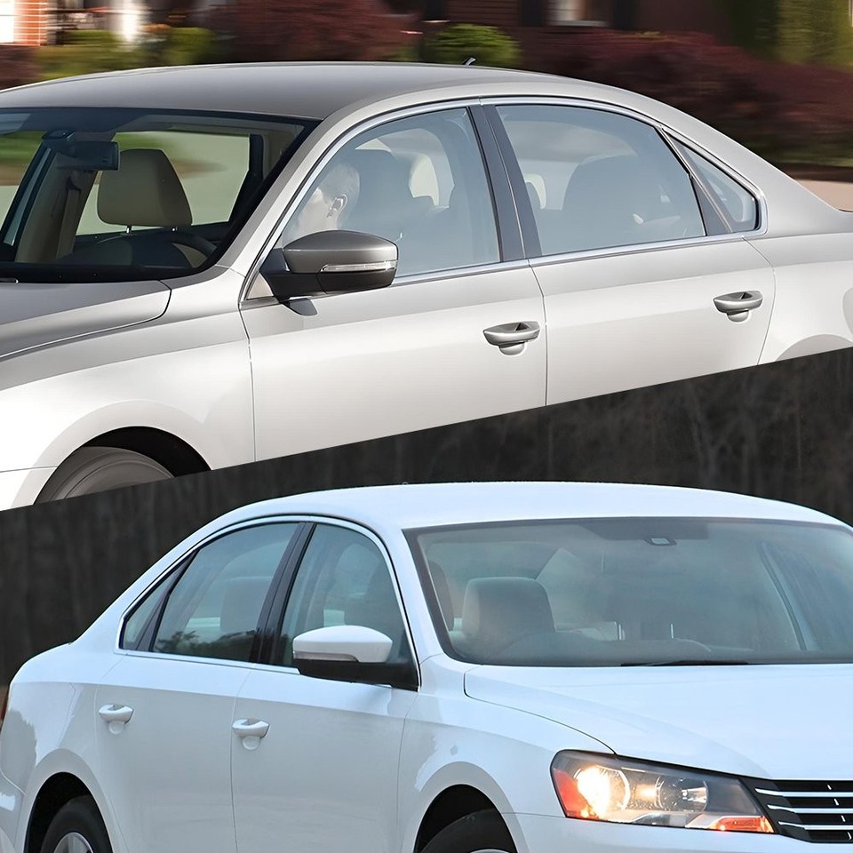 For Volkswagen Passat 2011-2019 Black Door Window Pillar Posts Trim ...