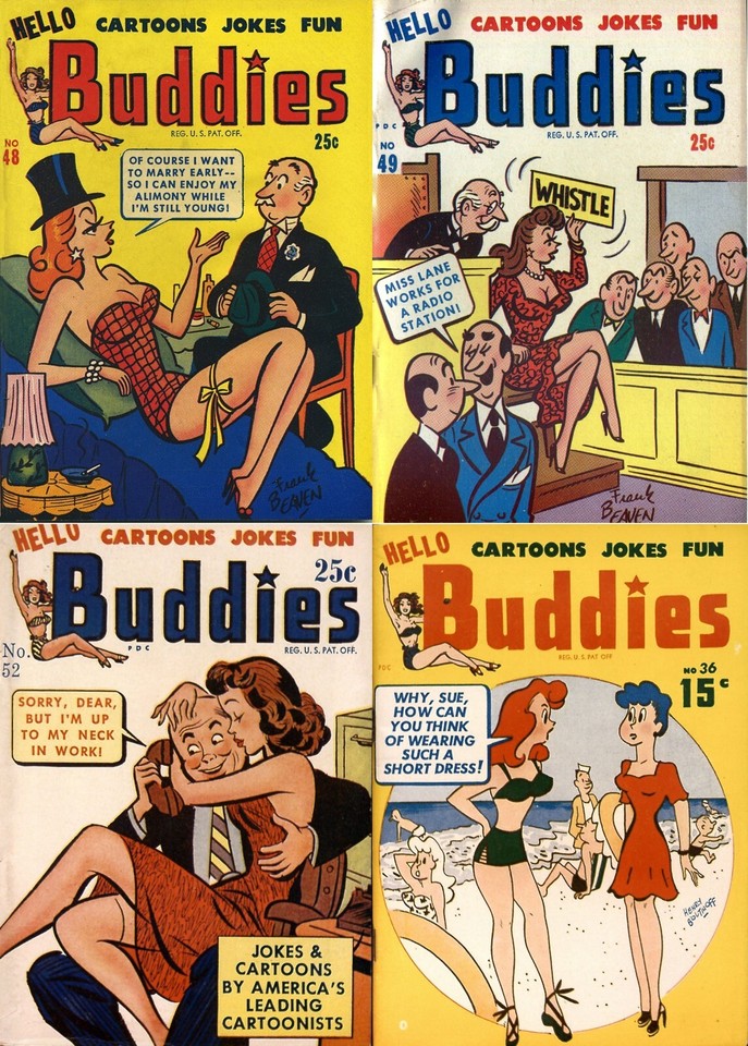 61 Old Issues of Hello Buddies Comics Risqué Saucy Racy Sexy Art Magazine on DVD | eBay